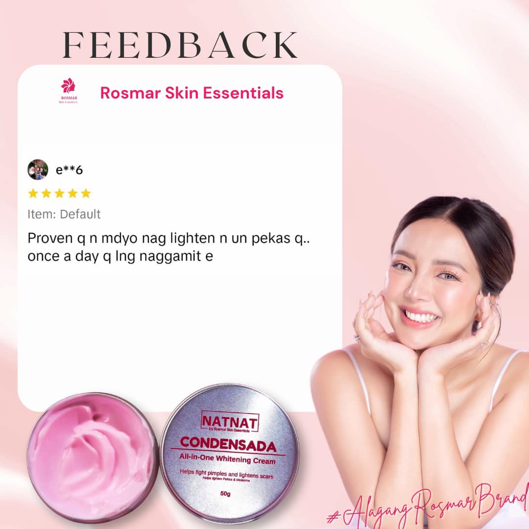 Natnat Condensada PEKAS MELASMA all in one whitening cream - ROSMAR SKIN ESSENTIALS
